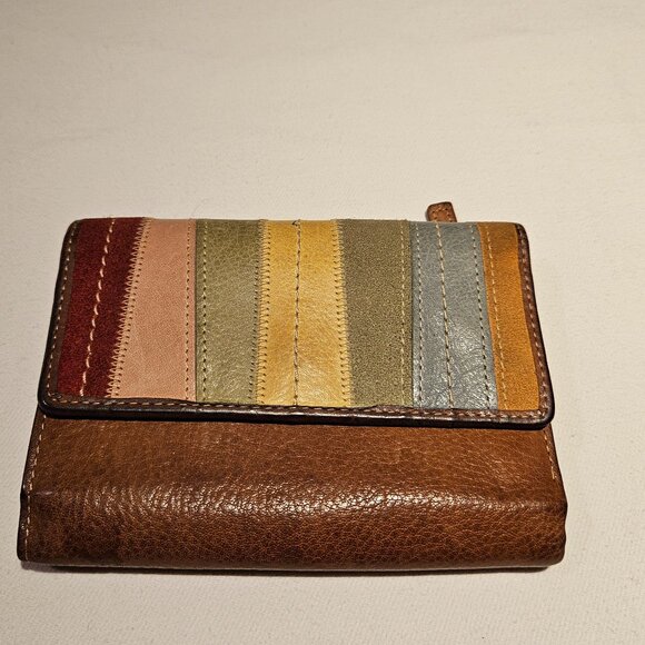 Fossil | Bags | Vintage Leather Fossil Multi Color Wallet | Poshmark